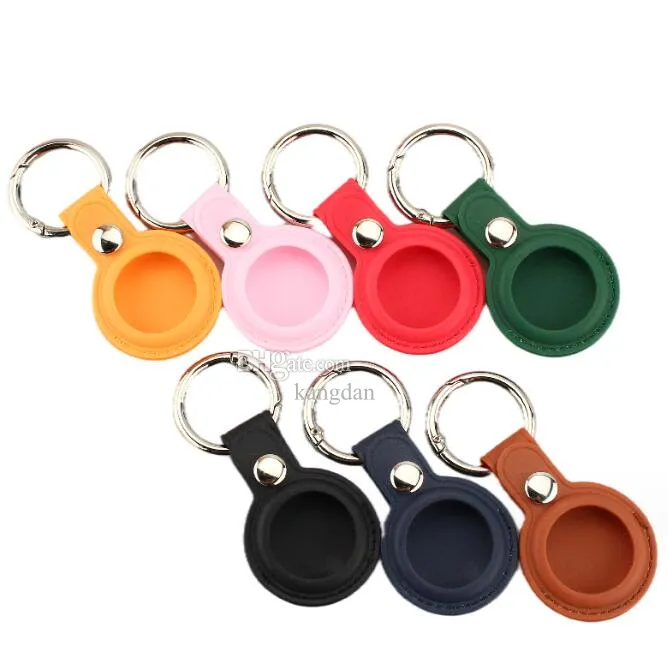 Airtag Case Keychain Leather Air Tag Holder Protective Tracker With Key ...