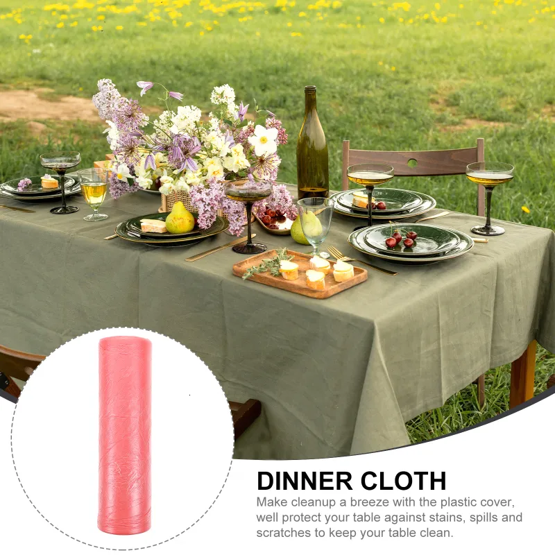 Roll180200cm Disposable Tablecloth Plastic Thin Film Table Covers ...
