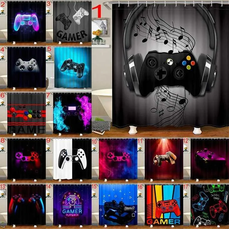 DHgate.com:Gamer Shower Curtain, Funny Gaming Themed Modern Polyester ...