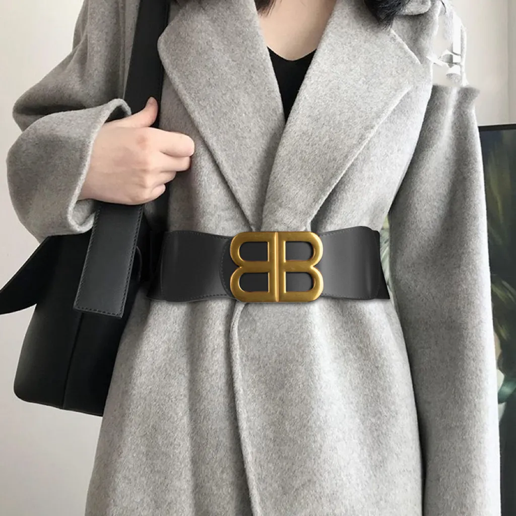 DHgate.com:Genuine Leather Belted Waist Cover Suit Dress for Ladies ...