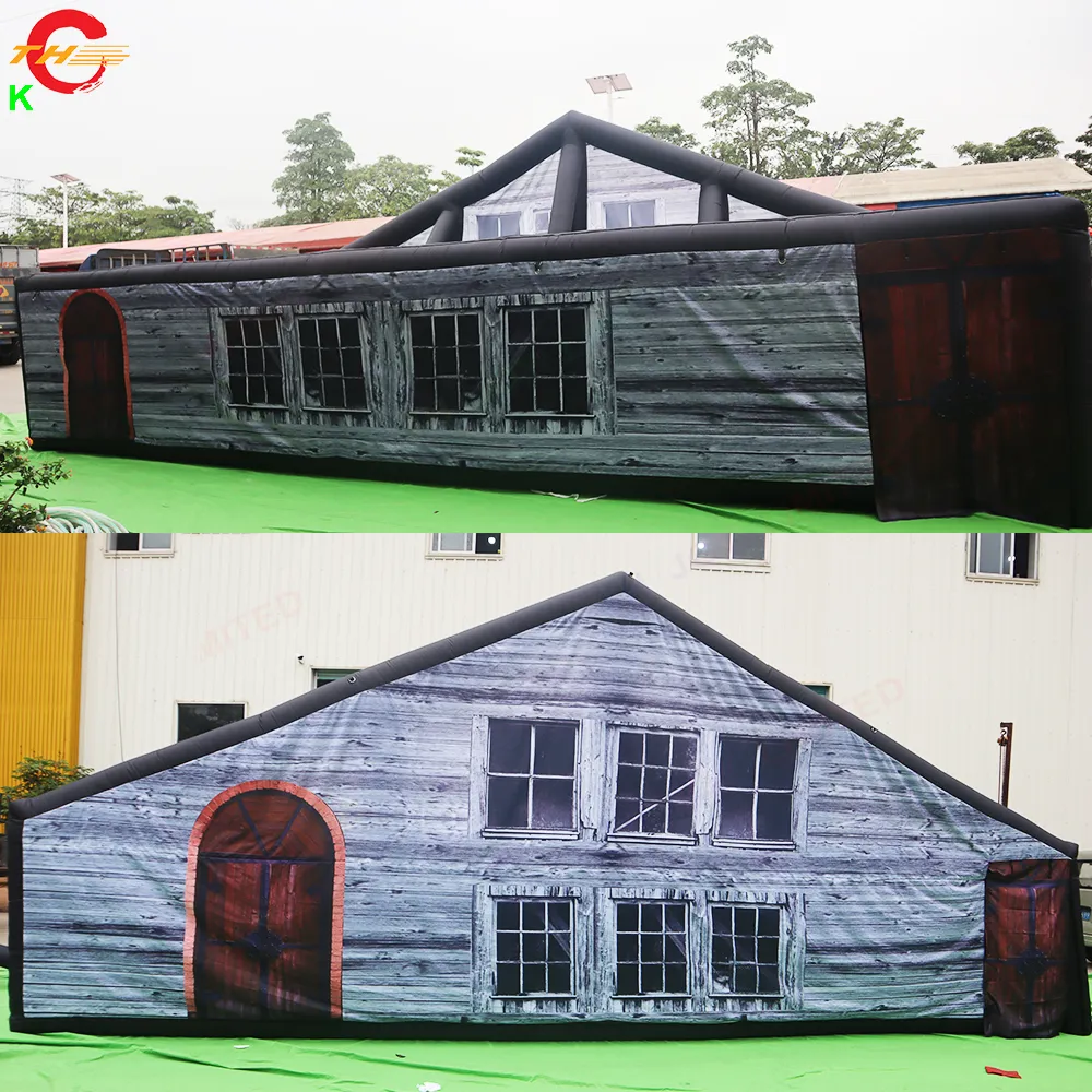 Giant Halloween Inflatable Haunted House Maze - 40x26x11.5ft - Outdoor ...