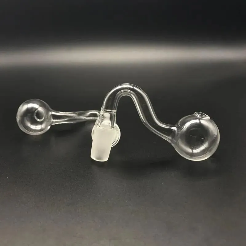 Thick Pyrex Oil Burner Pipe Clear Glass Pipes With 10mm, 14mm, 18mm ...
