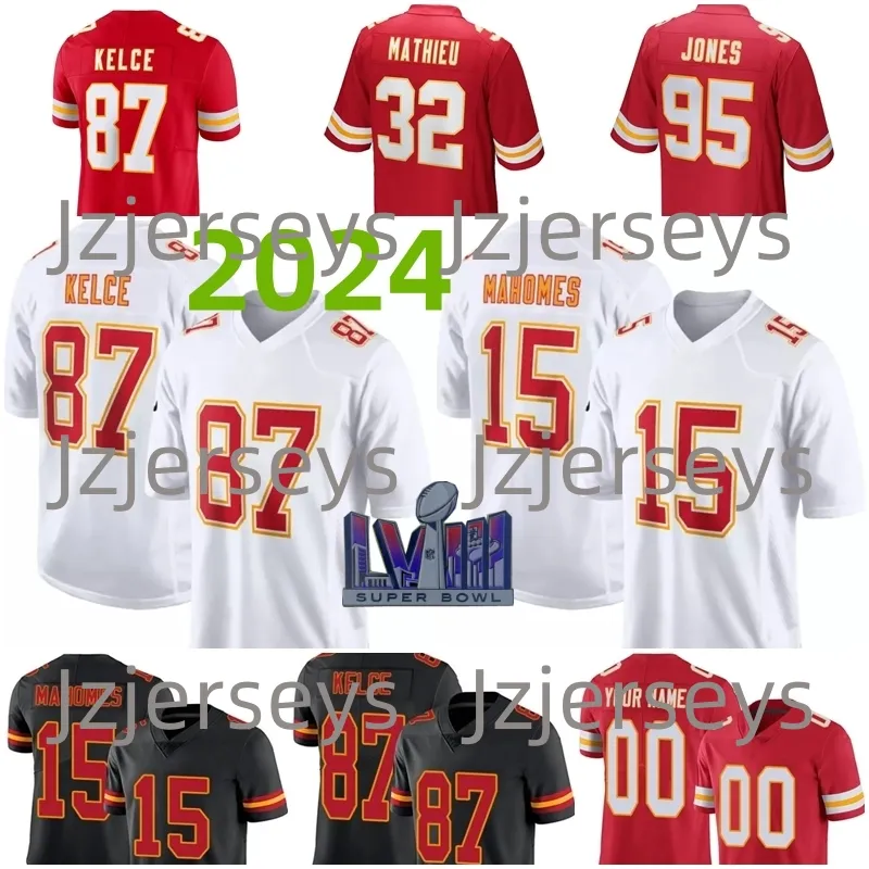 Custom Patrick Mahomes Travis Kelce Super Football Jersey Bowls Isiah ...