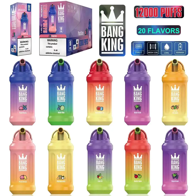 Original Bang King 12000 Puffs Disposable Vape Pen 20 Flavors 23ml ...