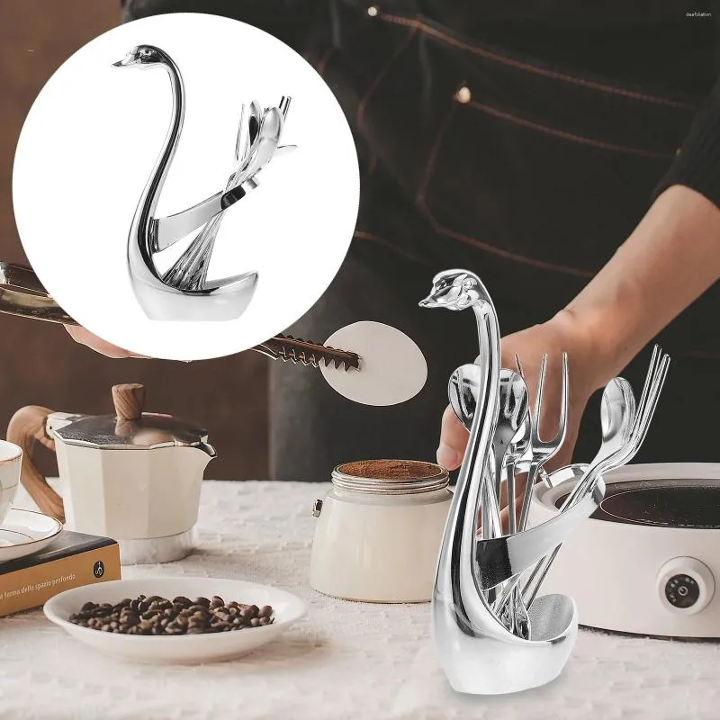 Versatile Spoon & Fork Set - Coffee Spoons, Fruit Forks, Holder Kit ...