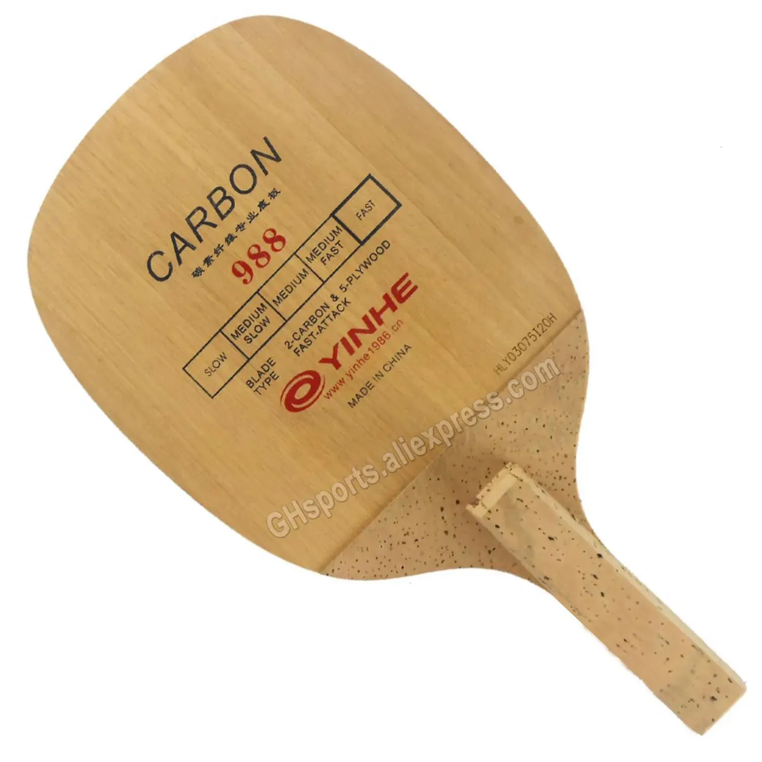 YINHE 988 Carbon Table Tennis Blade Fast Attack Japanese Penhold JS ...
