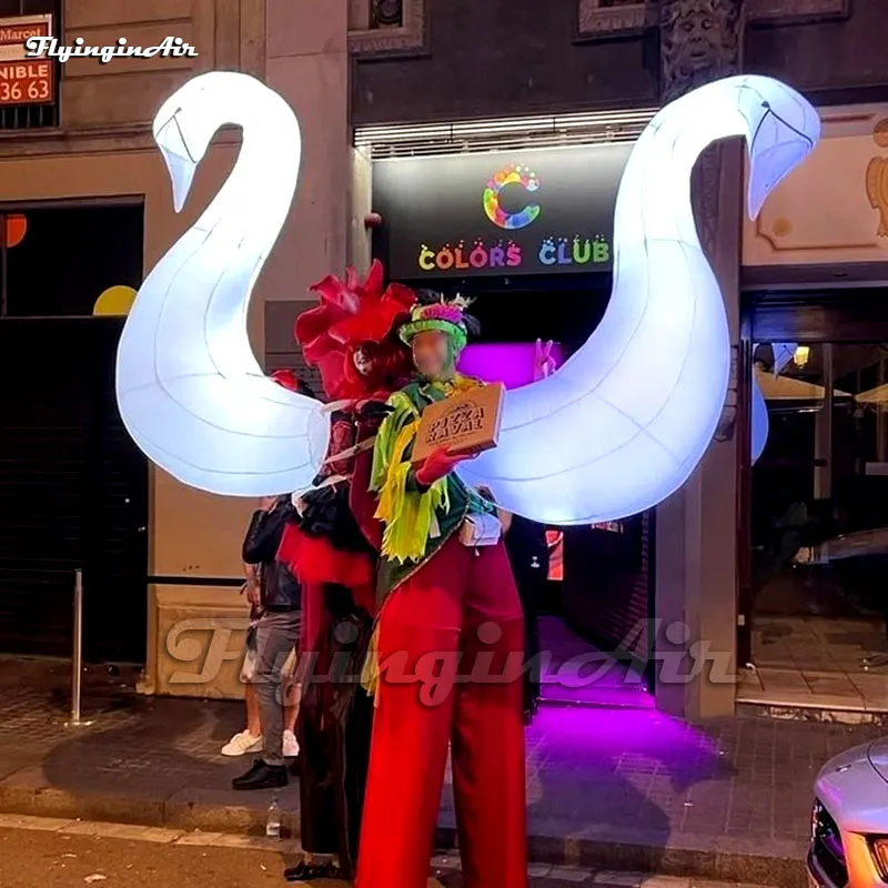DHgate.com:Light-Up Inflatable Swan Costume - 2m Blow-Up LED Animal ...