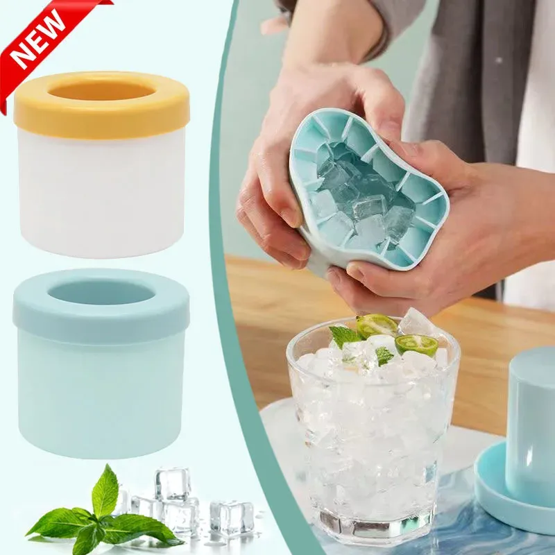 Creative Ice Bucket & Round Ice Cube Maker - Premium Food Grade ...