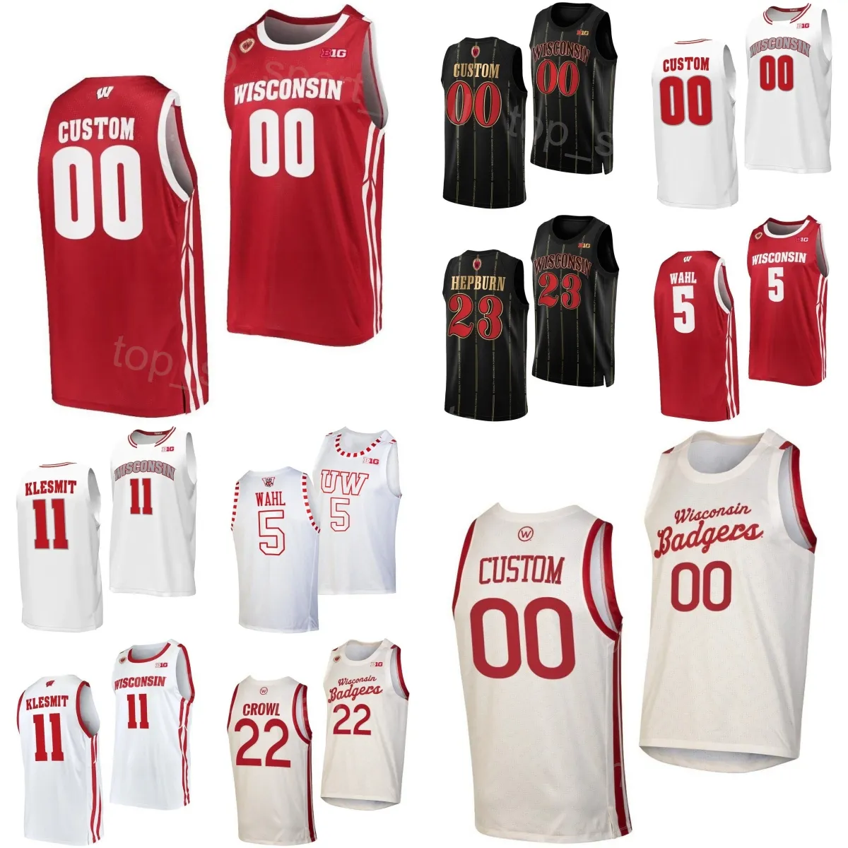 Wisconsin Badgers Basketball Jersey - Men's, Women's & Kids' College ...