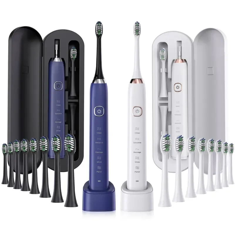 Rechargeable Electric Toothbrush: 5 Modes, 8 Brush Heads, Waterproof IPX7. Shop Now! Best Seller ...
