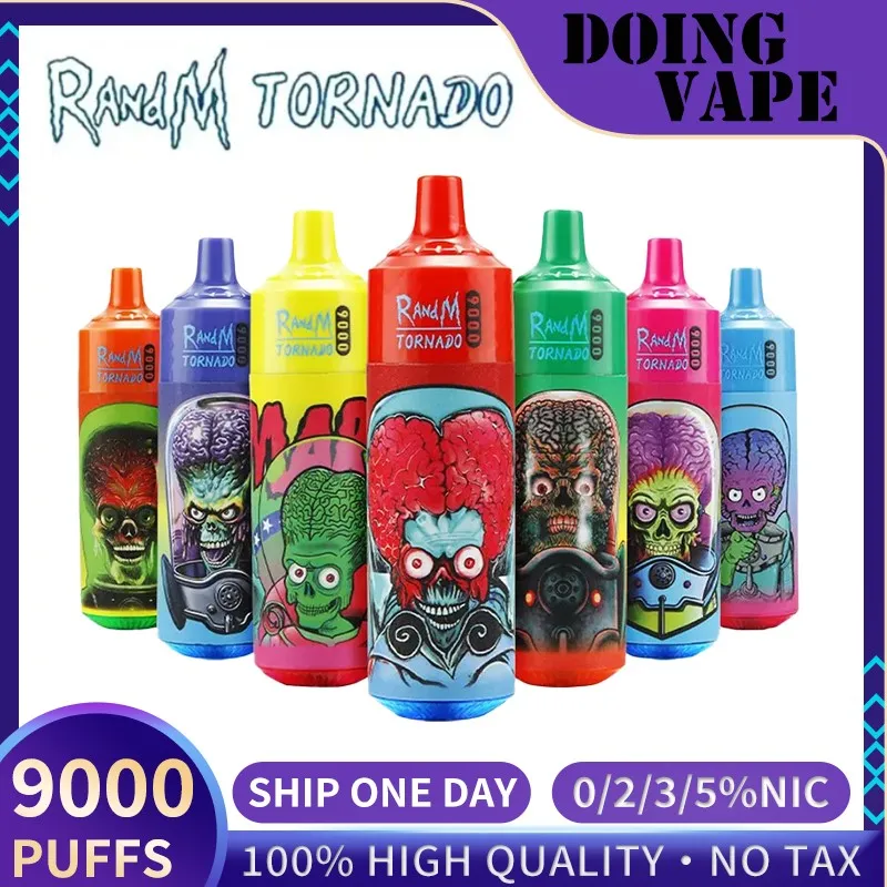 Original Randm Tornado 9000 Puff Disposable E Cigarettes 0 8ohm Mesh
