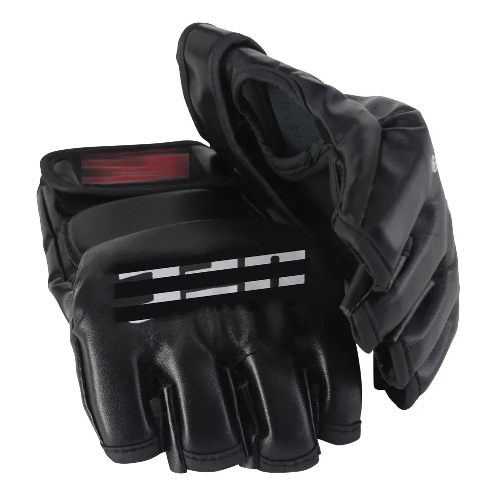 Black Ghant Fighting Half Finger Waterproof Motorcycle Gloves For Men