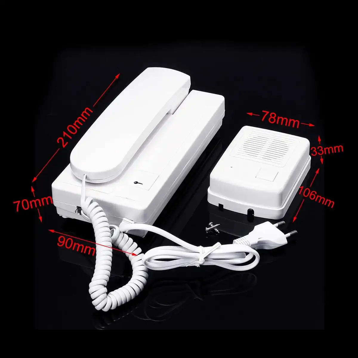 Sistema De Intercomunicador De Videos, Kit De Timbre De Audio De 2 Vías ...