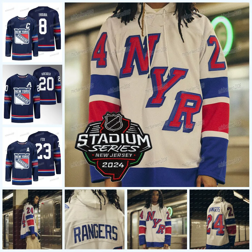 New York 23 Adam Fox Rangers 2024 Stadium Series Jersey Igor Shesterkin Mika Zibanejad Chris ...