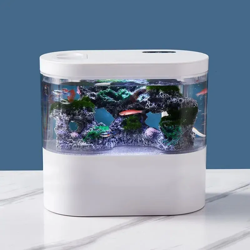 DHgate.com:USB Mini Desktop Fish Tank: LED Light, Self-Circulating ...