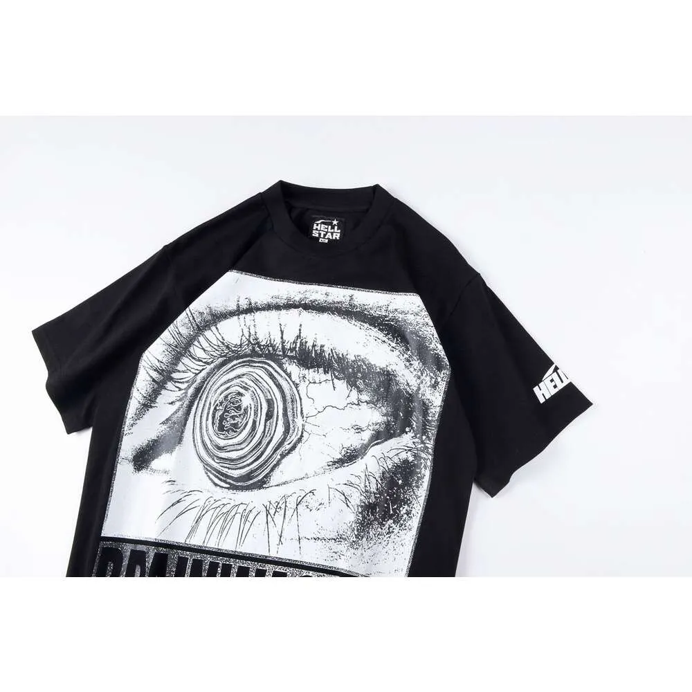 Hellstar 24SS Designer Hip Hop Hellstar Studios Eye Letters Print Print ...
