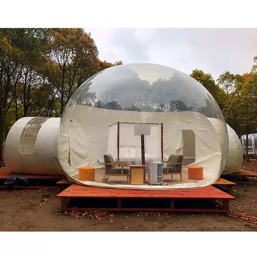 Inflatable Air Tent Double Room Clear Igloo House For Outdoor Camping ...