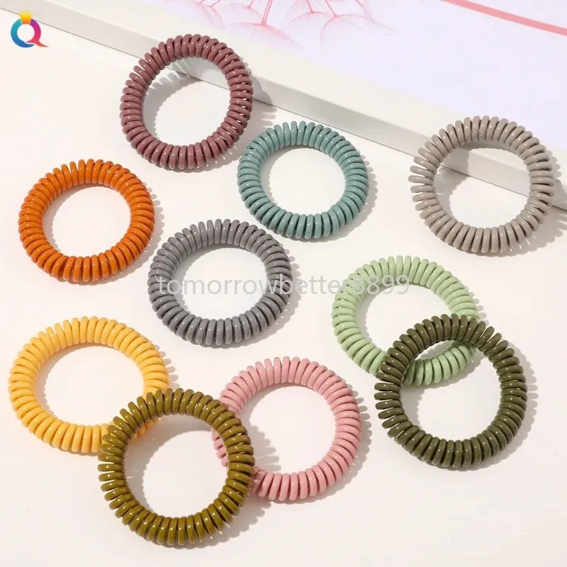 Candy Colored Elastic Rubber Bands Hair Ties Jelly Hair Rings for Women ...