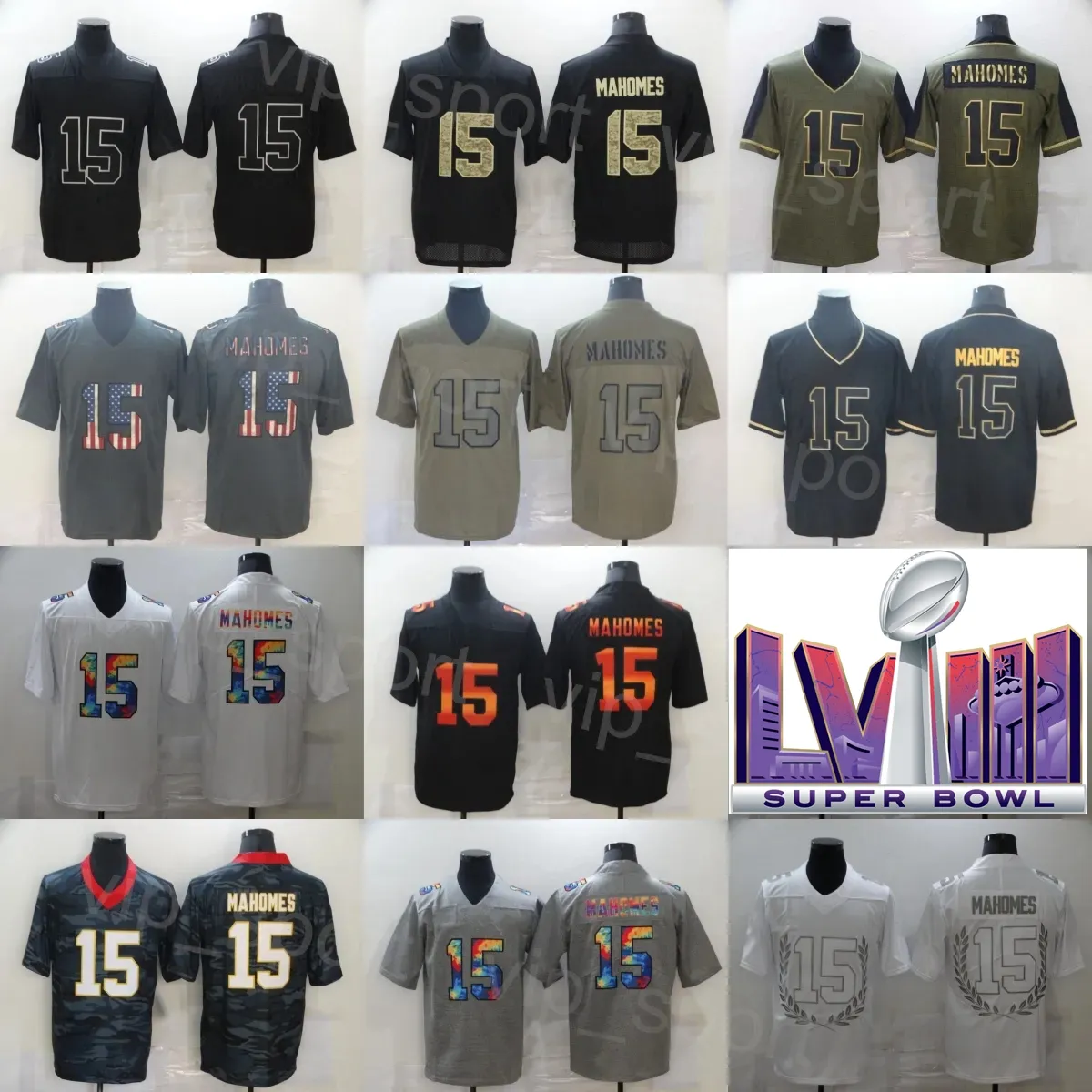 Super Bowls 2025 Patrick Mahomes Football Jerseys ... From Custom ...
