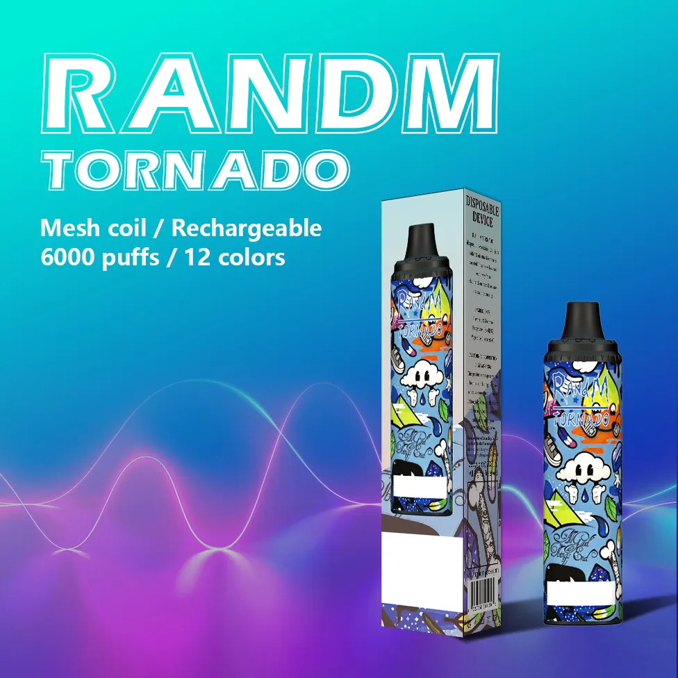 New Original Fumot Randm Tornado 6000 Puffs Disposable Vape With 6 Rgb