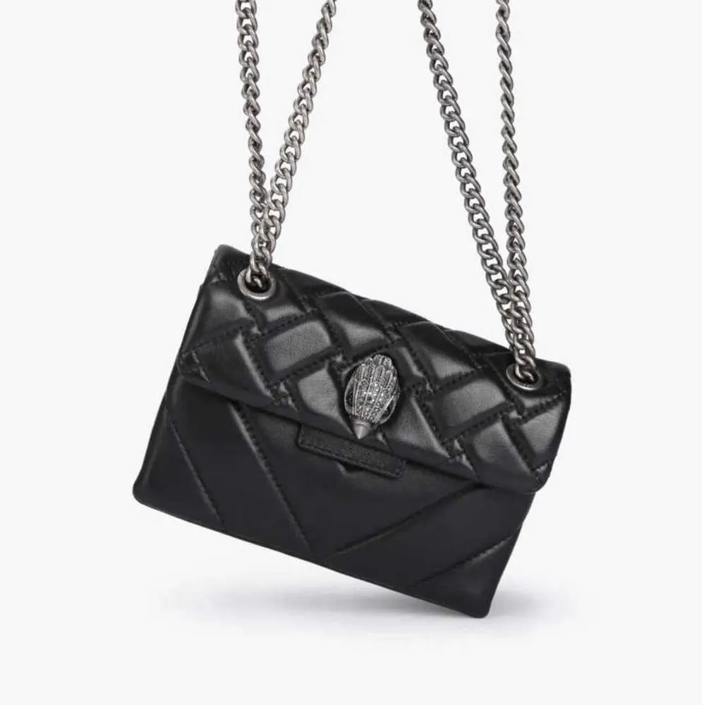 Kurt Geiger London Kensington Mini 20cm Black Gold/Silver Chains Bag ...