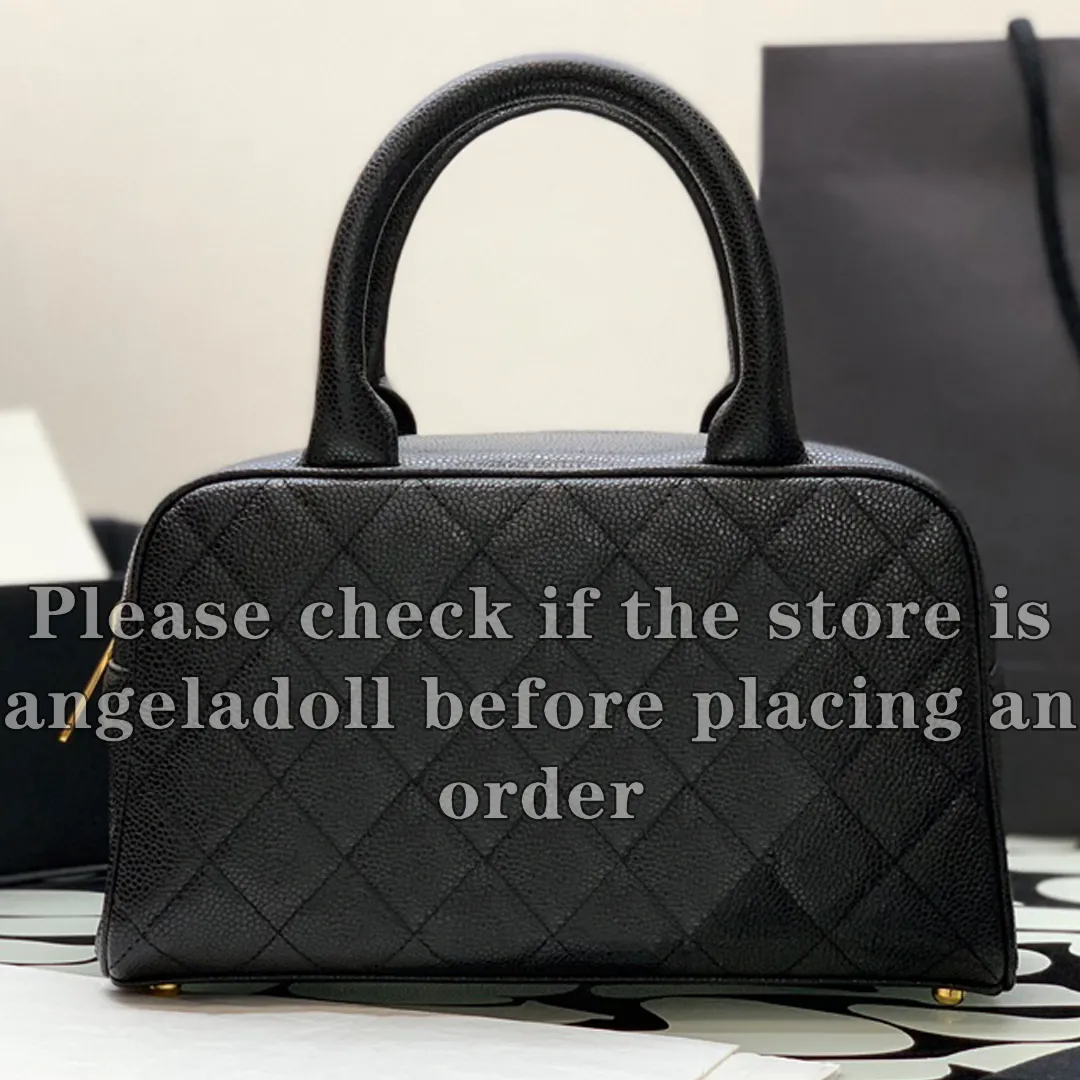 Premium Leather Bowling Bag Style Handbag: Small Vintage Designer Purse ...