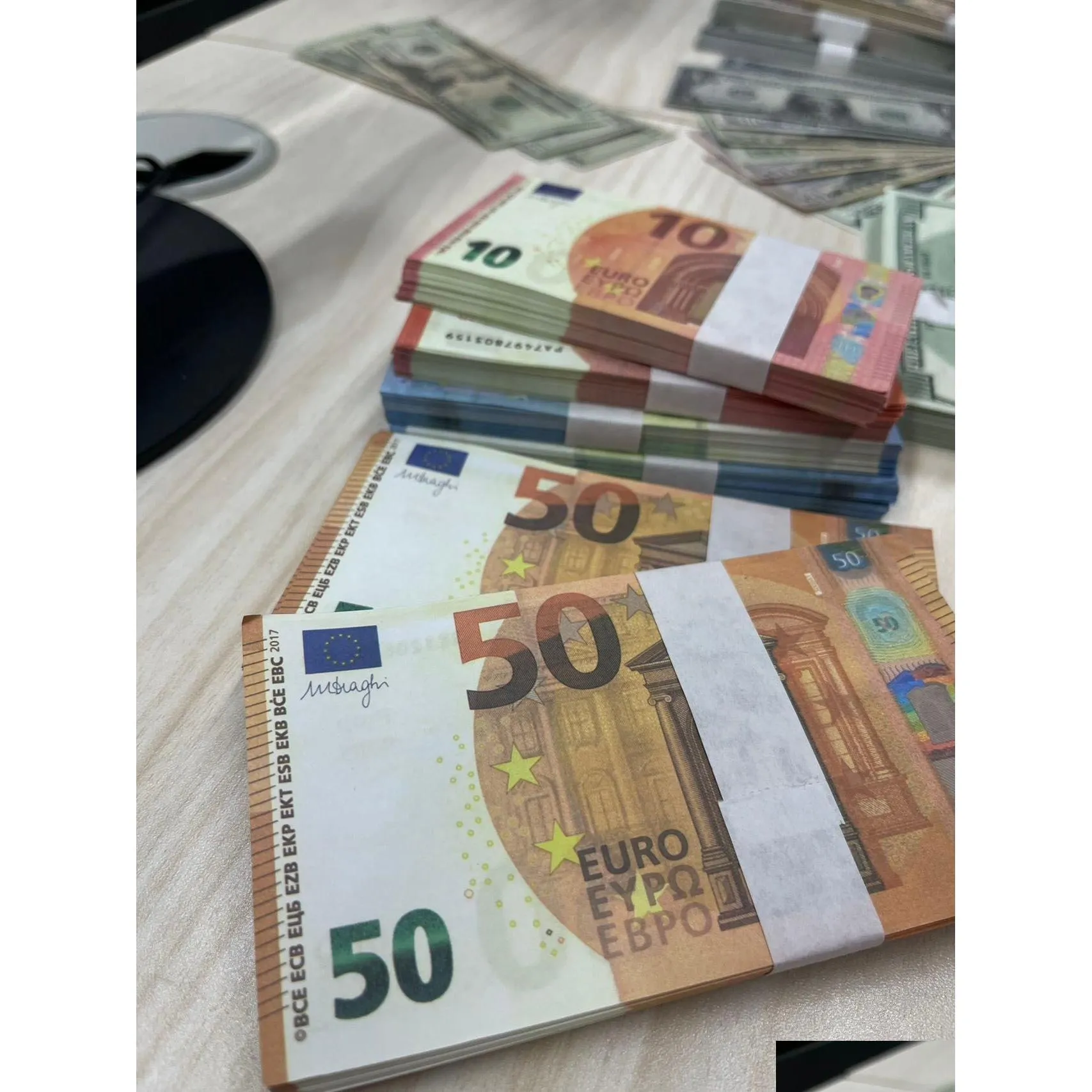 Realistic Fake Euro Banknotes In Authentic Size: Detailed Copy Money ...