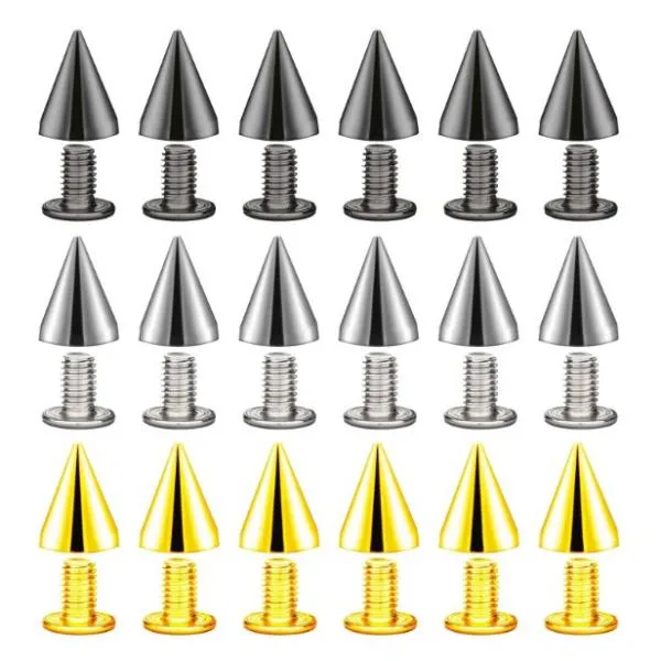 DIY Cone Spikes - 7x14mm Metal Screwback Studs for Leathercraft, Punk ...
