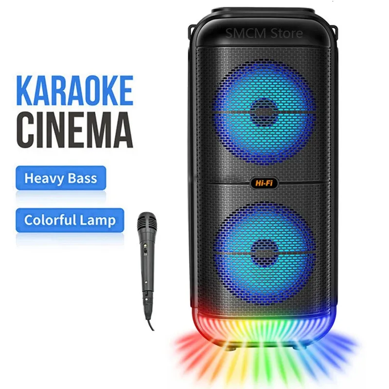 SuperLarge 1200W Bluetooth Bass Sound System With Mic Portable Column ...