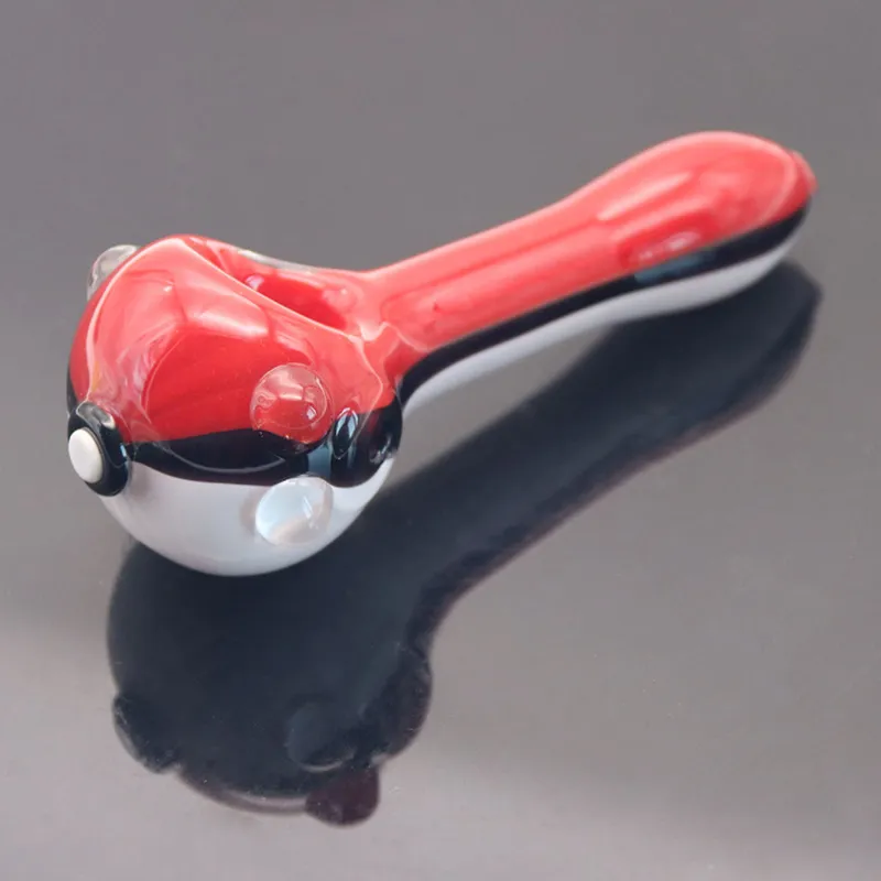 4.5 Inch Pokeball Smoking Glass Pipe Pokeflute Monster Tube Combo Bowl ...