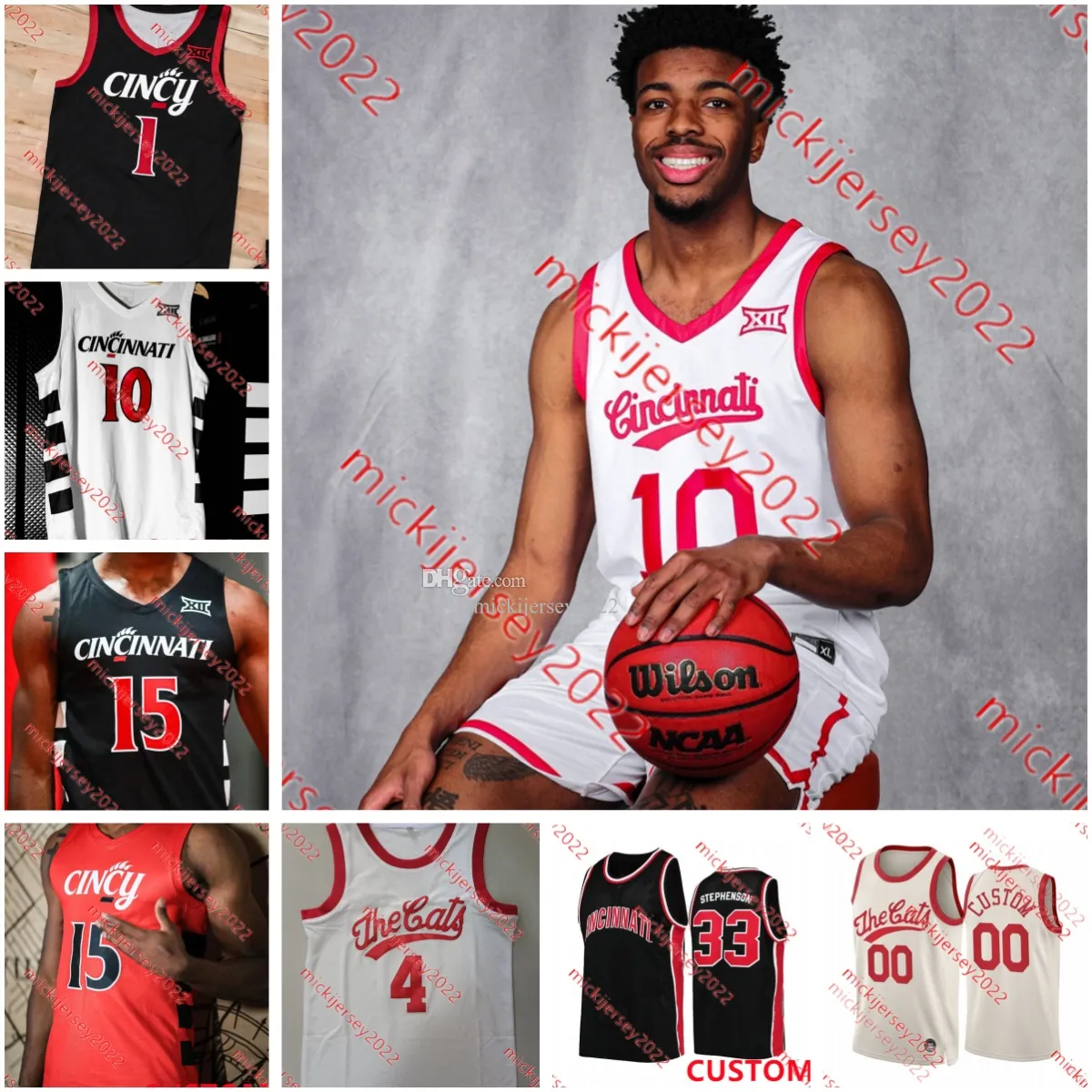Cincinnati Bearcats Basketball Jerseys Daniel Skillings Day Day Thomas Jizzle James Rayvon ...