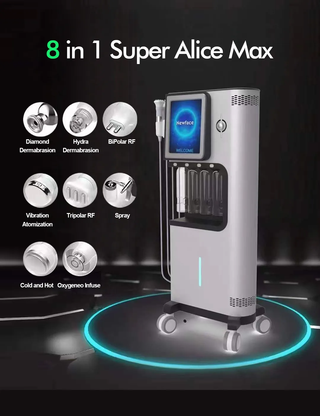 7 In 1 Bruun Hydrafacial Machine: Top Quality H2o2 Alice Super Bubble ...