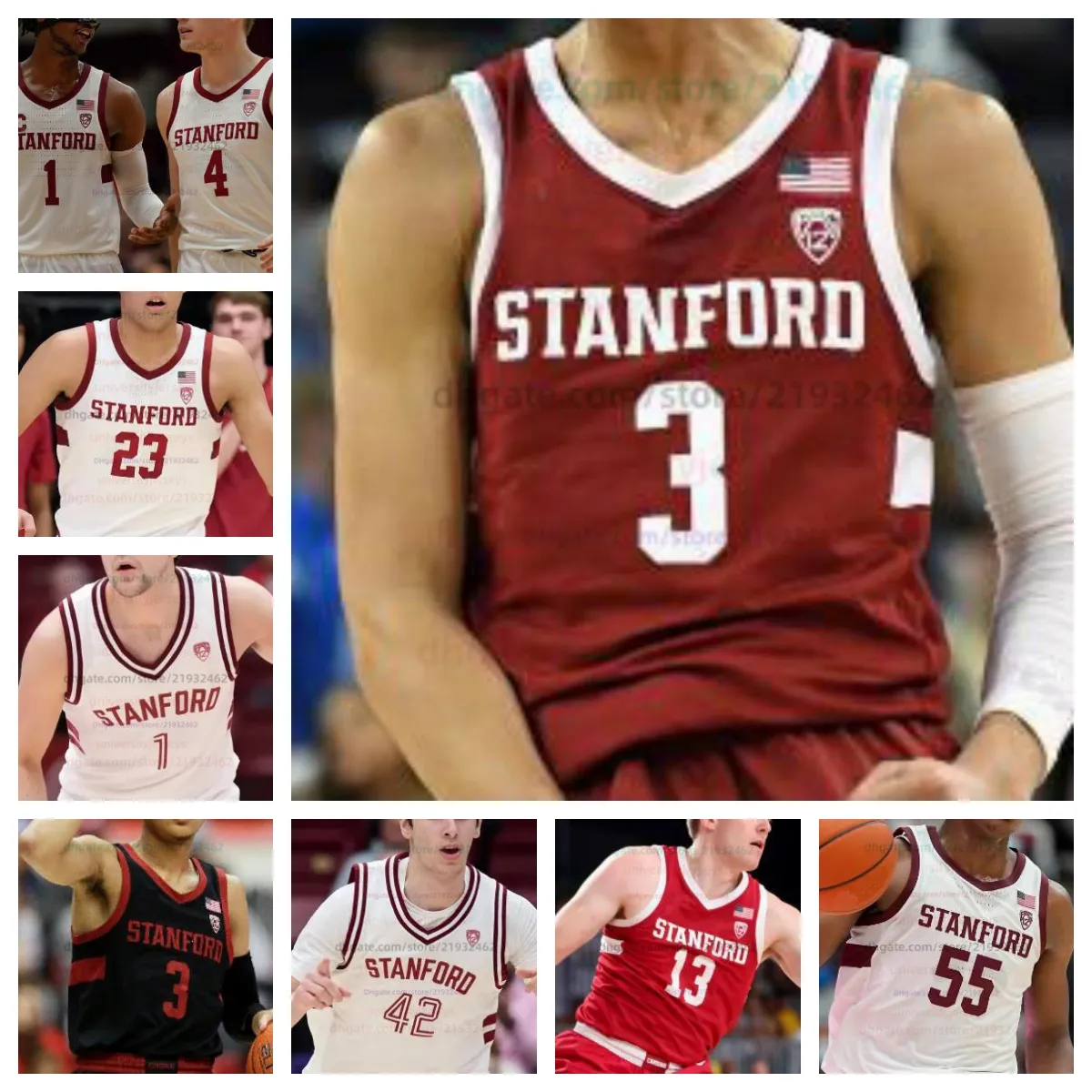 Stanford Cardinal Basketball Jersey - Embroidered Any Name and Number ...