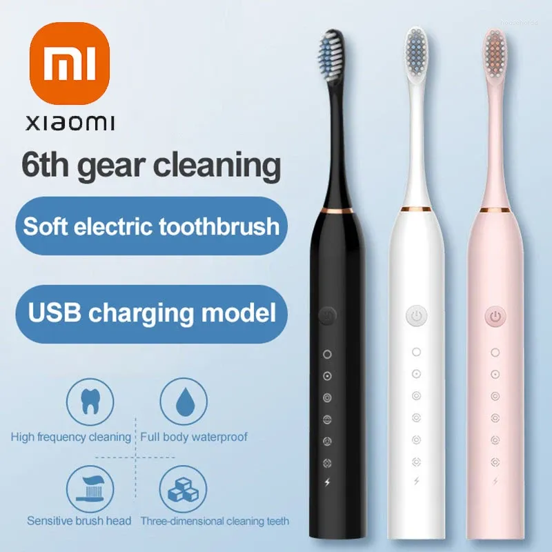 Xiaomi 5 Gear Adult Powerful Ultrasonic Sonic Electric Toothbrush USB Waterproof Rechargeable ...