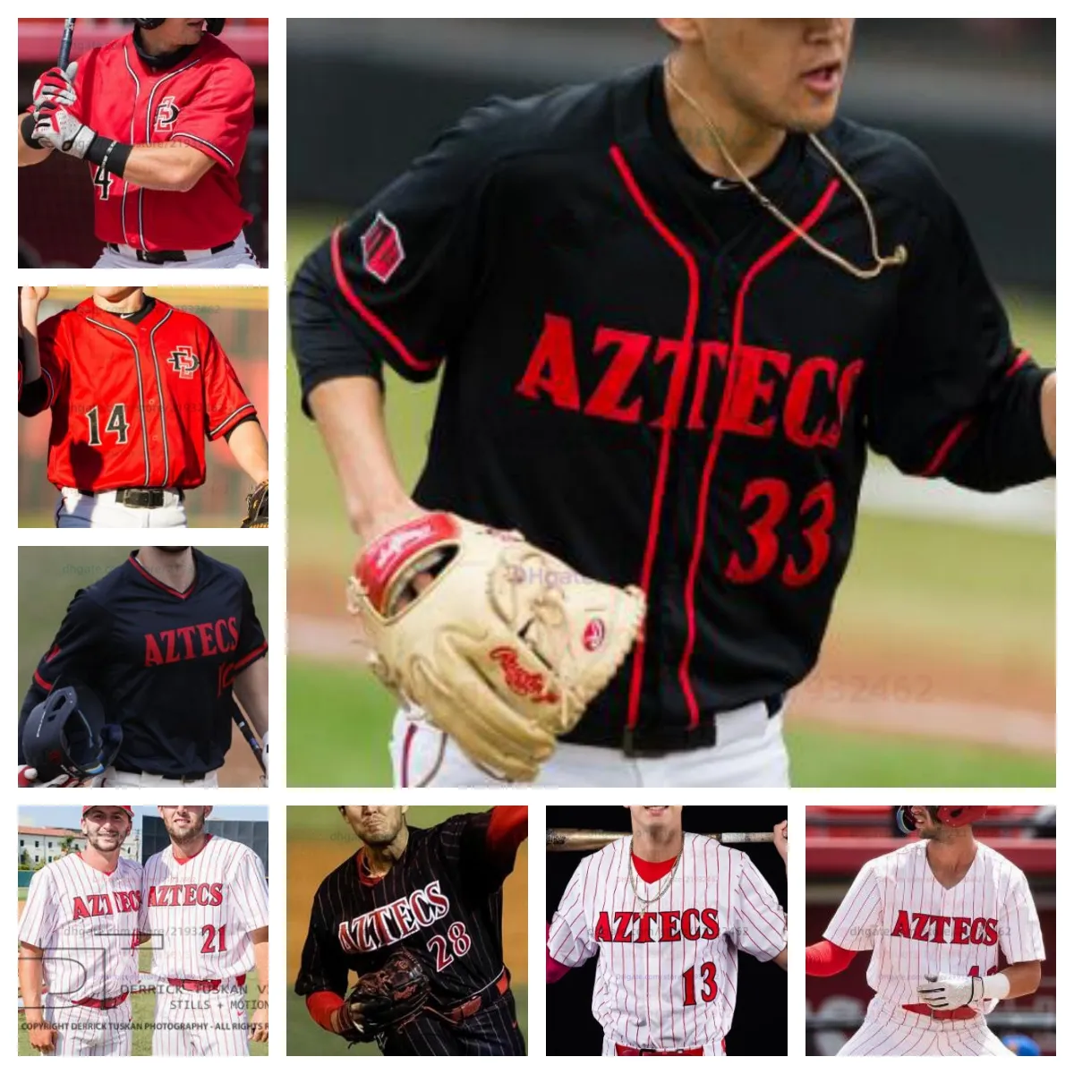 DHgate.com:San Diego Aztecs Baseball Jersey - All Stitched, Chris ...
