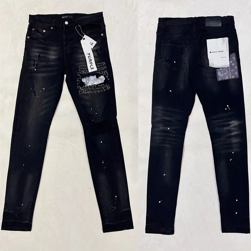 DHgate.com:USA 2024 Fashion Men's Jeans, Splash-Ink Denim Trousers with ...