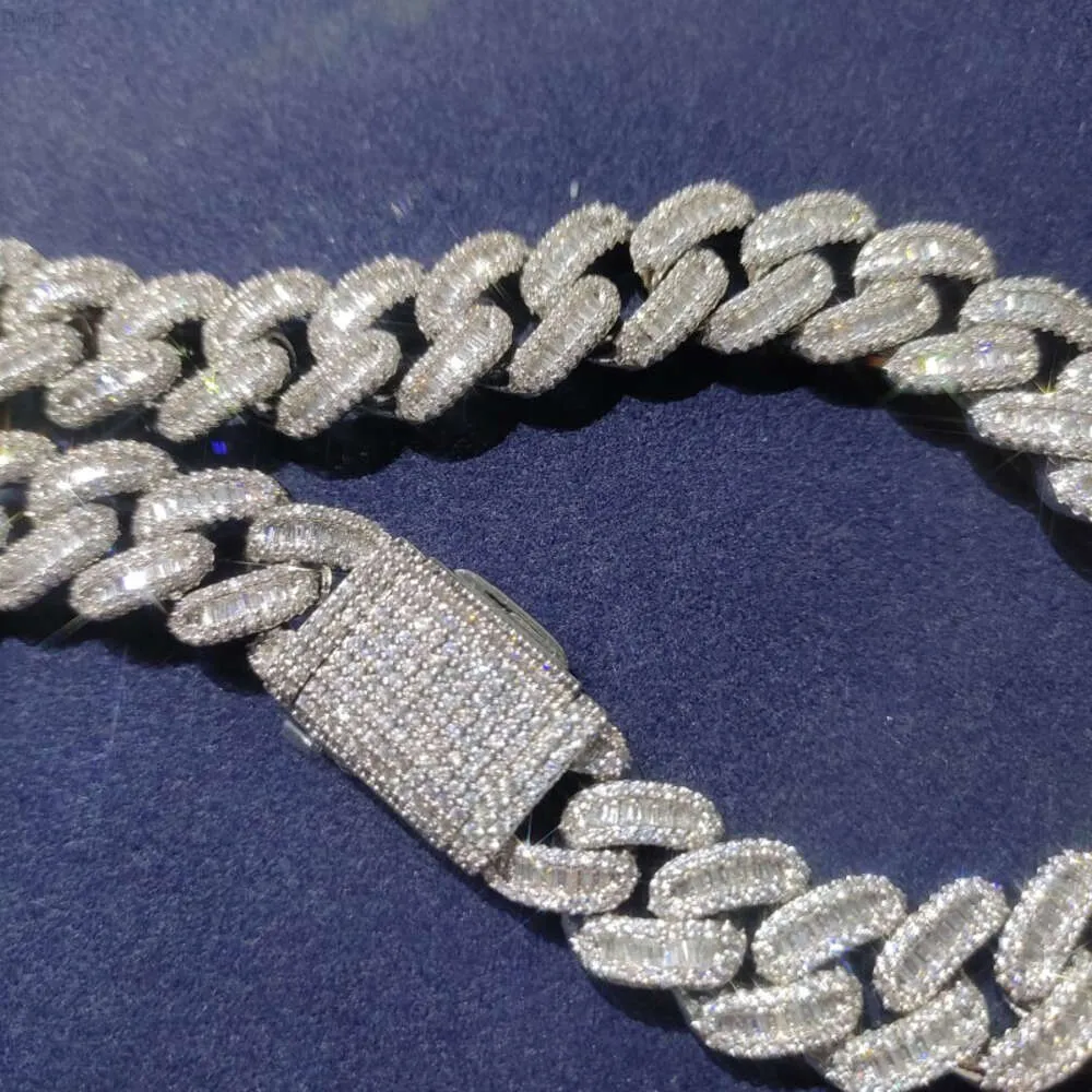 Handcrafted Moissanite Cuban Link Chain 15mm Vs, Ice Out Chains For Men ...