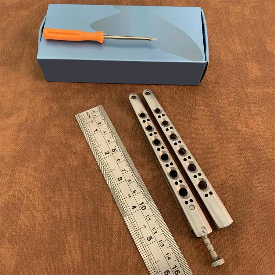 Theone Benchmark Balisong Butterfly Knife: All-Steel Handle, 440C Blade ...