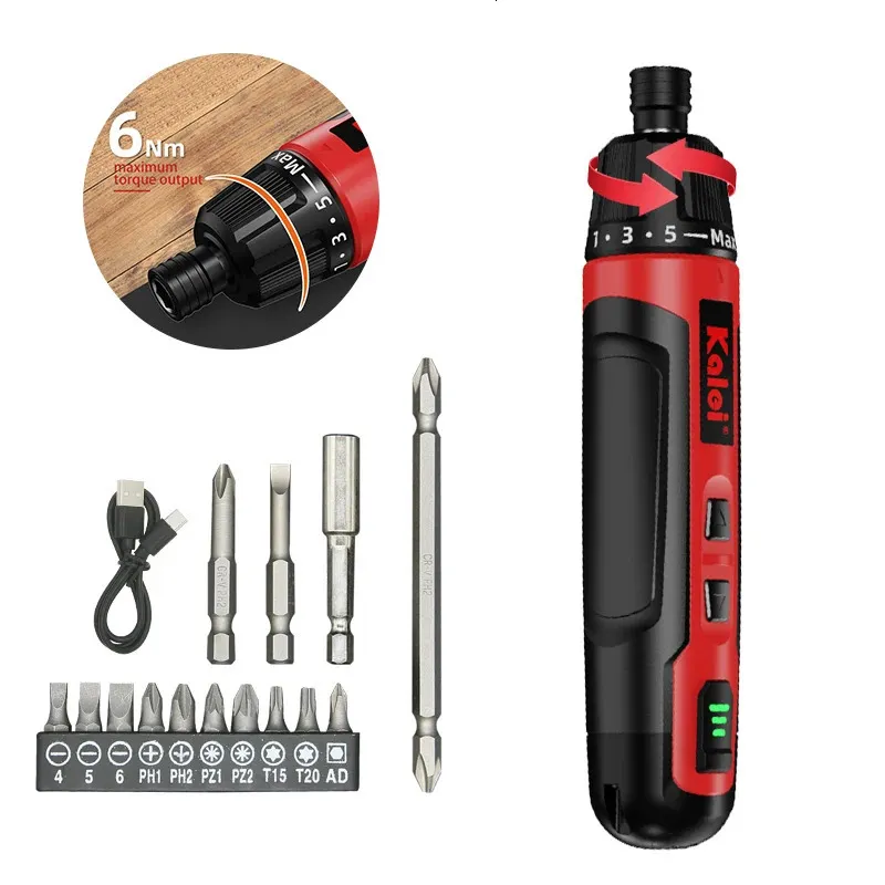 6Speed Cordless Electric Screwdrivers Set 36V Torque Power Tools With ...