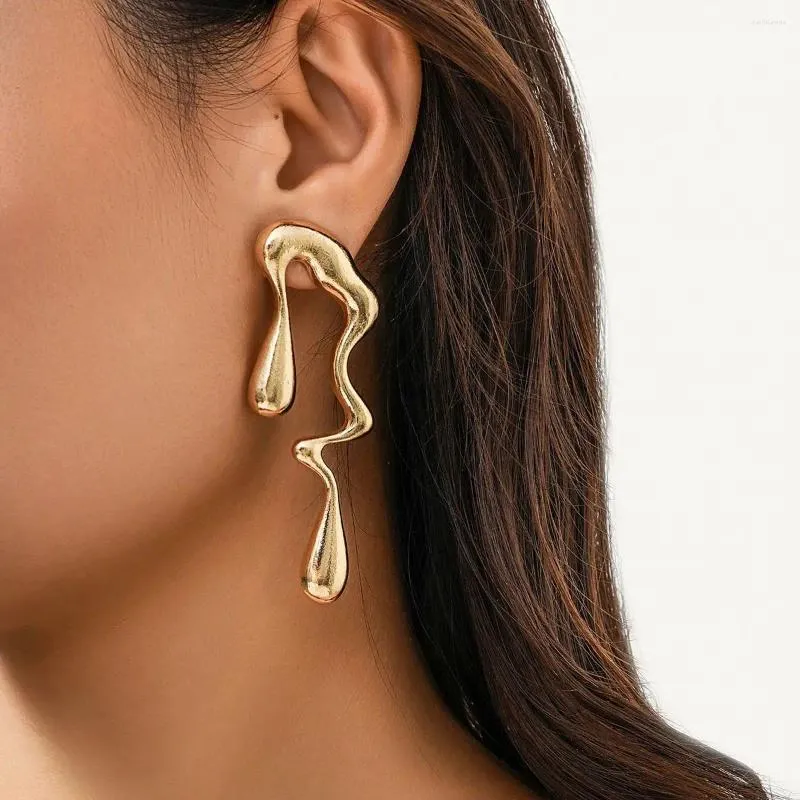 Irregular Water Drop Pendant Earrings Unique Gold Metal Drop Jewelry For Women Ideal For Parties Gifts 2024 From Zachlavine 7.18 DHgate.Com