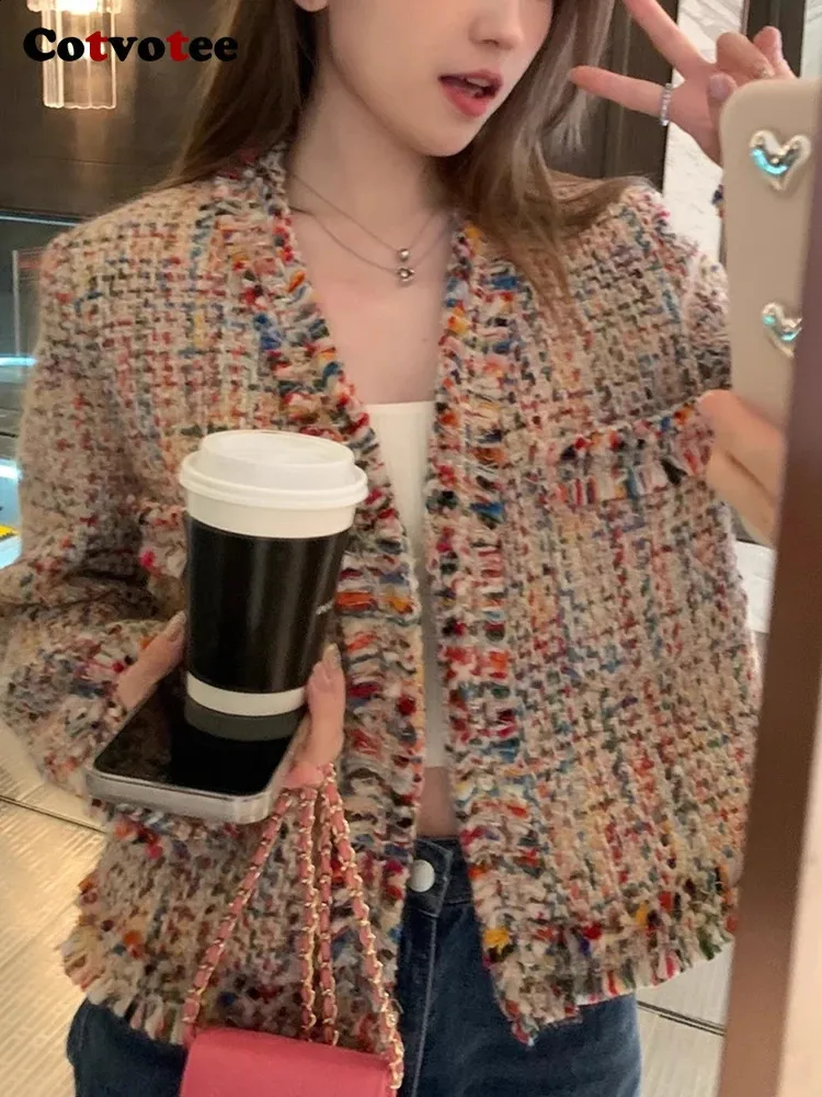 Rainbow Winter Jacket: Open Stitch Wool Blend Coat for Women. Shop Now ...