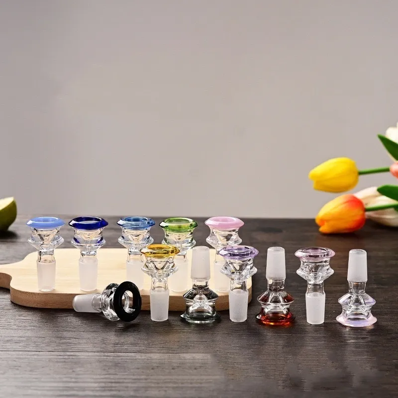 HOOKAHS 14mm small glass bowls - Super Thick Color Mix Bong for Water ...