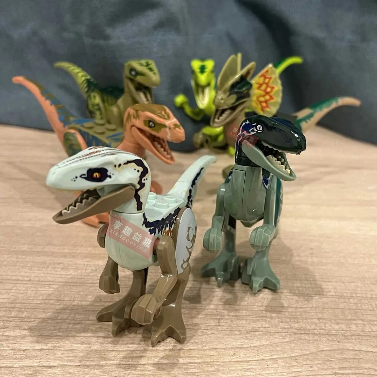 Jurassic World 3 Brutal Raptor Block Dinosaur Set Includes Dinosaur ...