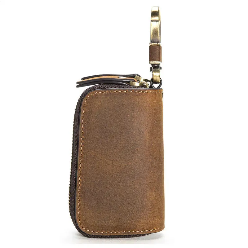 Premium Leather Key Organizer Wallet: Stylish Universal Car Key Holder ...