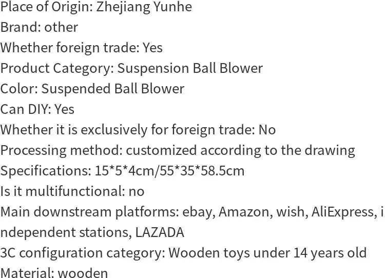 Wooden Montessori Blow Ball Educational Toy for Kids, Lung Capacity ...