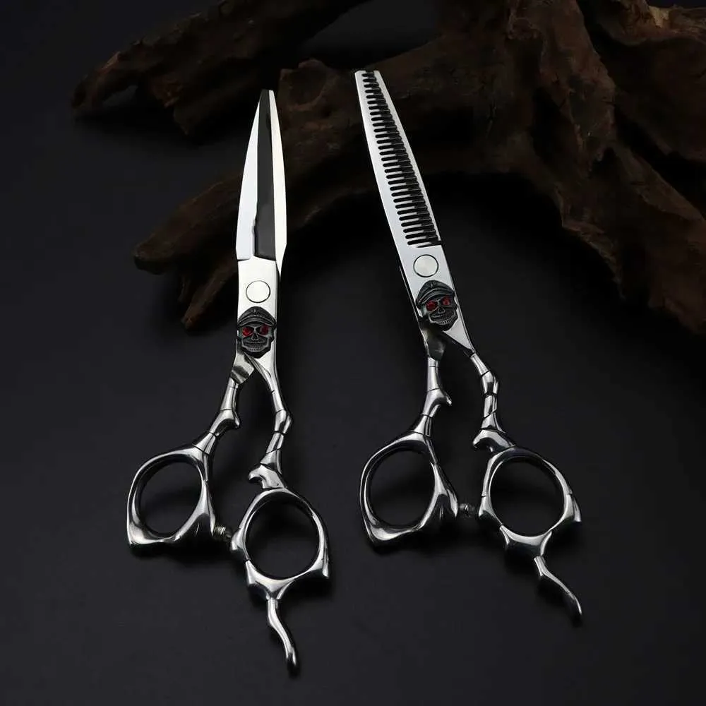 Professional Hair Cutting Scissors - Japan 440C Steel, 6 Barber Shears ...
