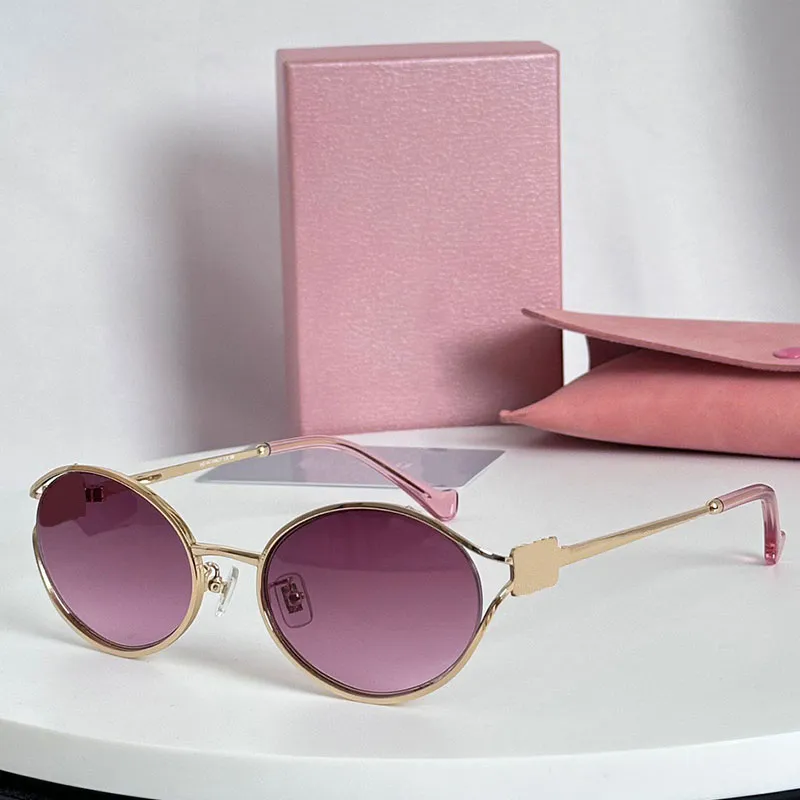 Niu MU52ZS Womens Pilot Sunglasses Metal Frame With Pink Lenses Modern ...