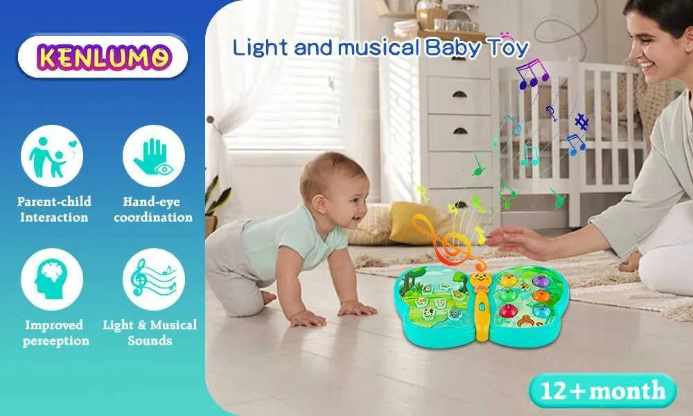 Interactive Musical Butterfly Toy: Animal Sounds, Lights, & Beads ...