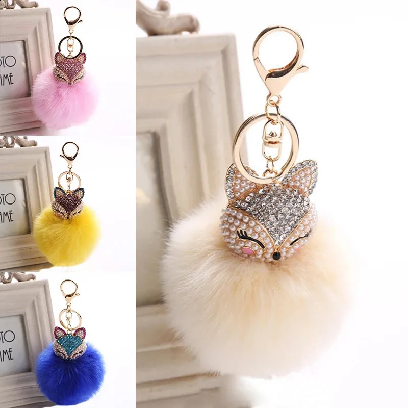 Fluffy Fur Ball Keychain: Handmade Pompom Pendant for Women - Shop Now ...
