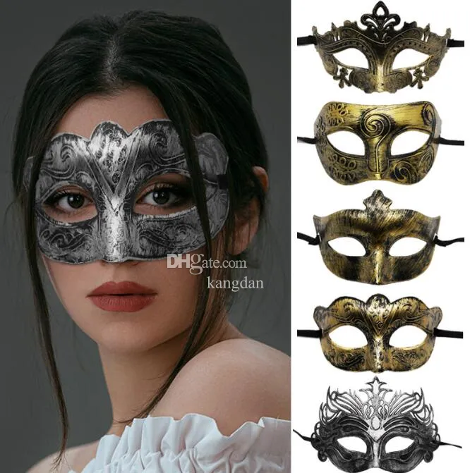 Antique Rome Half Face Venetian Mask For Halloween Costumes Vintage ...